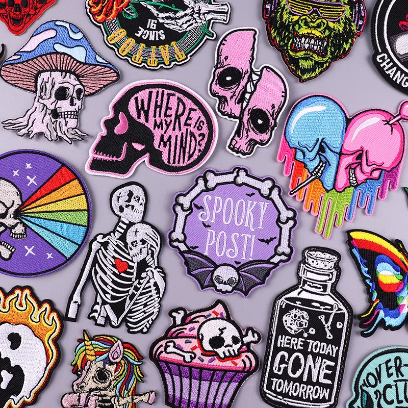 Pink Patches Clothing | Skull Clothing Patch | Pink Clothes Patch ...