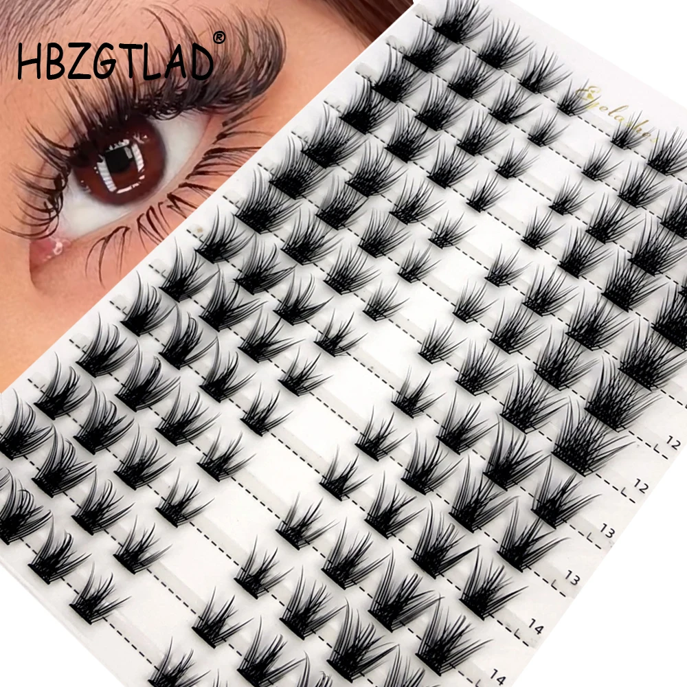 Single Cluster Eyelash Extension Mix 3D Fluffy Segmented Natural Mink ...