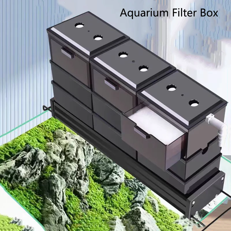Big-Fish-Tank-Top-Drip-Filter-Box-Plastic-Filter-Dry-and-Wet-Separation ...