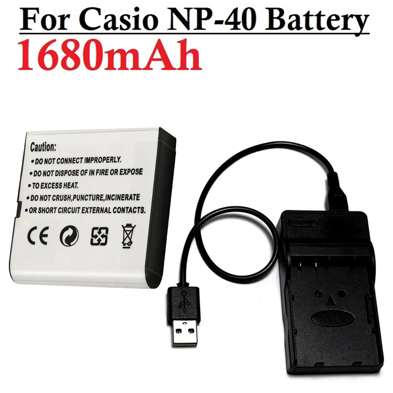 1680mAh-np-40-NP40-Battery-with-Charger-For-Casio-Exilim-EX-Z600-EX ...
