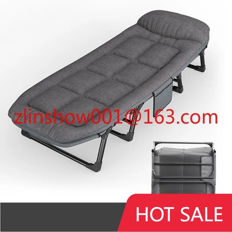 Modern folding bed camping portable single simple stainless steel ...