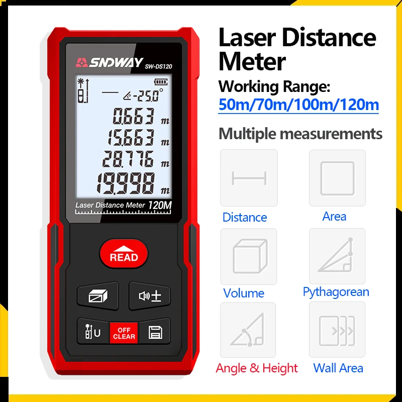 Laser-Rangefinder-Digital-Tape-Measure-40-70-100-120m-Lazer-Trena-Laser ...