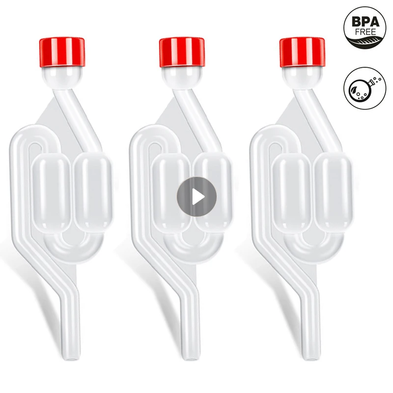 Air Lock Valve Fermentation Home Brewing Bubble Grommet Exhaust Water ...