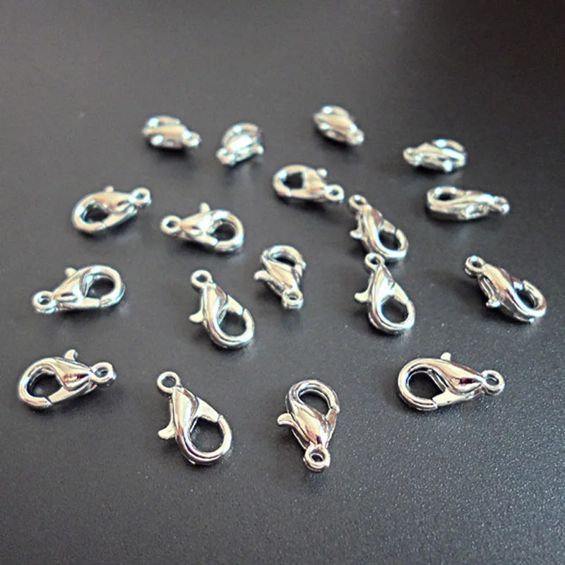 50Pcs-Lobster-Clasps-Stainless-Steel-Carabiners-Fastener-Necklace ...