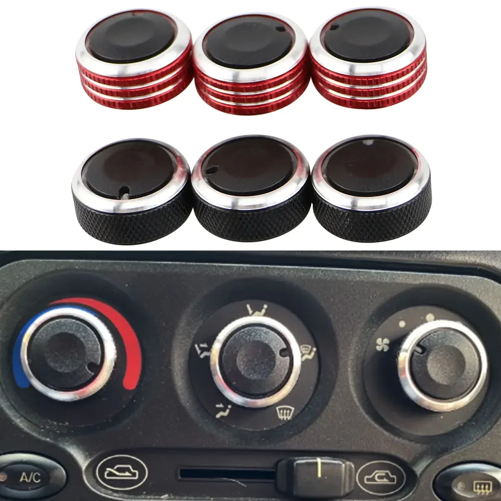 3Pcs Car Air Conditioning AC Knob Heat Control Switch Knobs for Daewoo ...