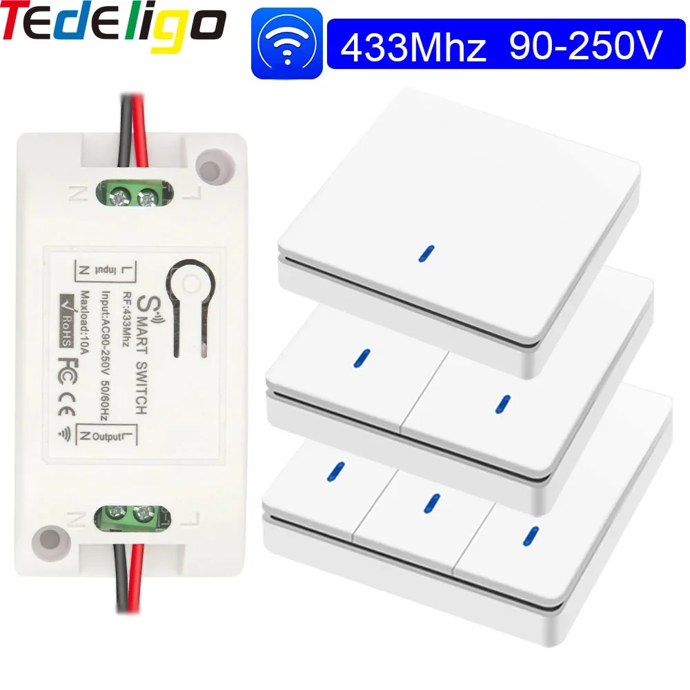 Rf-433Mhz-Wireless-Push-Button-Smart-Light-Switch-Remote-Control-90 ...