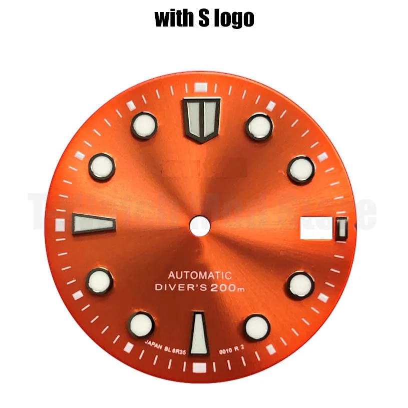 Nh35-watch-orange-dial-with-s-logo-new-style-mod-watch-NH35-CASE-Skx007 ...