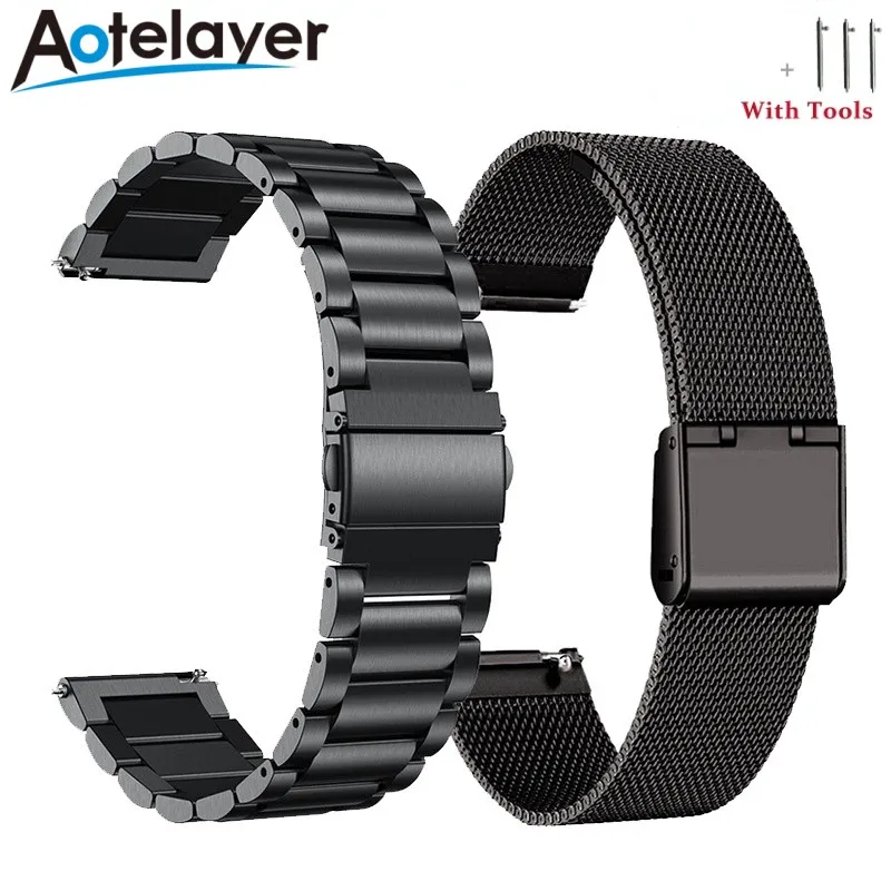 18mm-20mm-22mm-24mm-Width-Quick-Release-Full-Stainless-Steel-Watchband ...