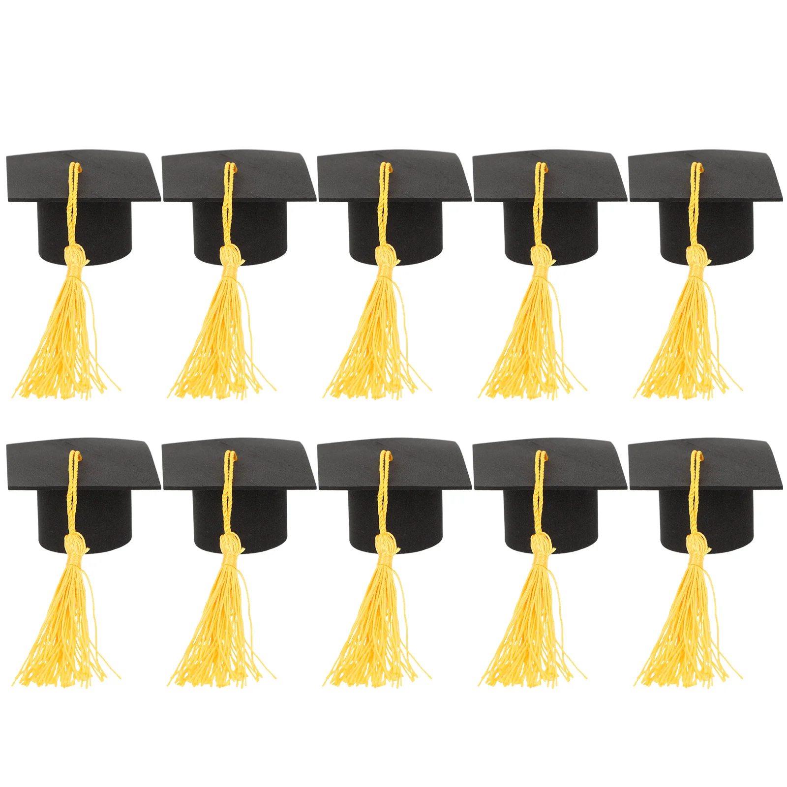 10Pcs Mini Graduation Cap Cake Decor Bachelor Hat Party Supplies ...