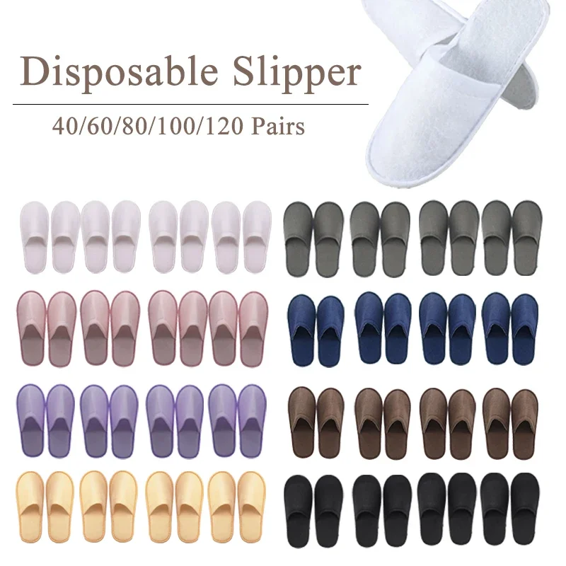 40-120-Pairs-Multicolor-Disposable-Slippers-for-Guests-Spa-Slippers-for ...