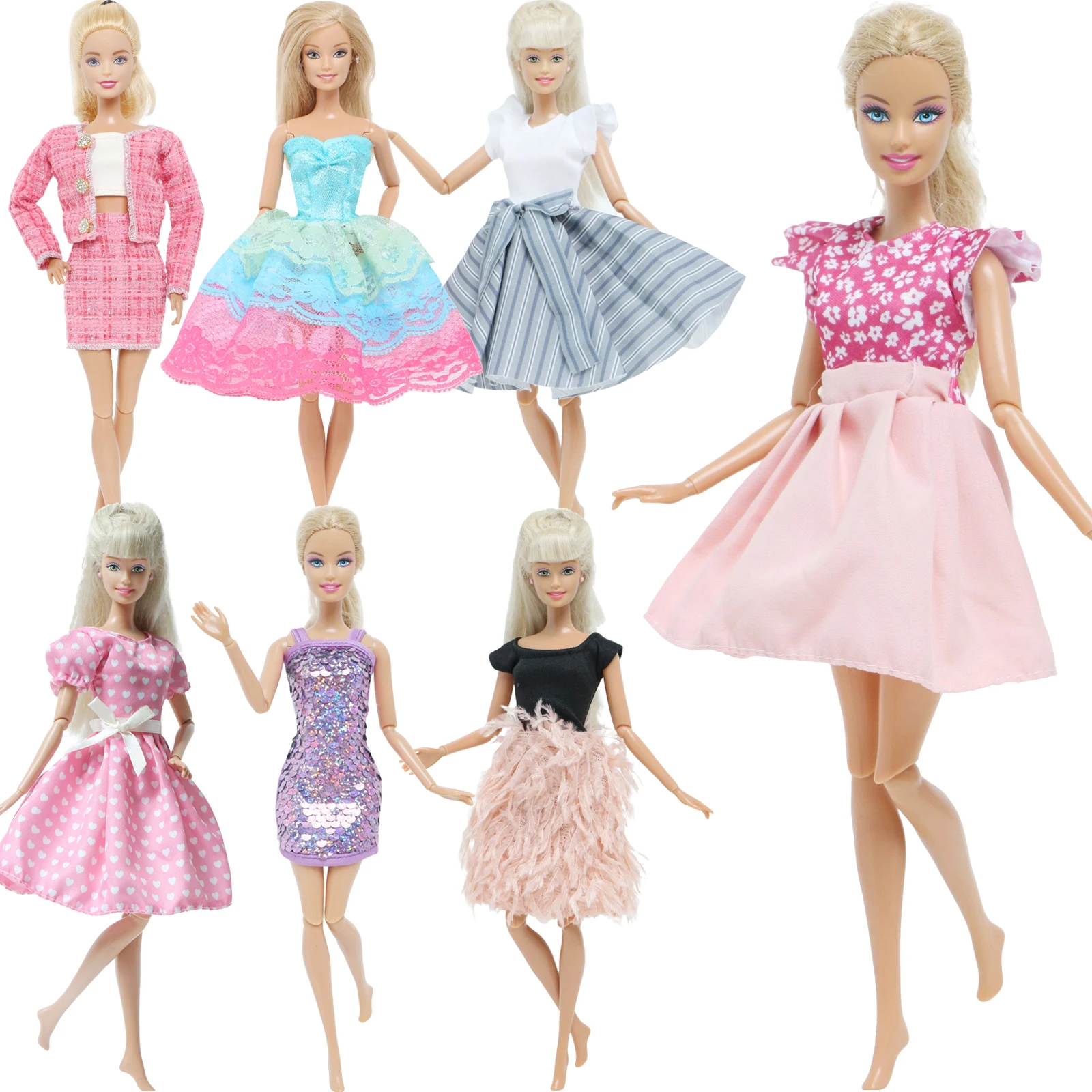 New-Fashion-Doll-Dress-Daily-Outfit-Girl-Party-Skirt-Cute-Mini-Gown ...