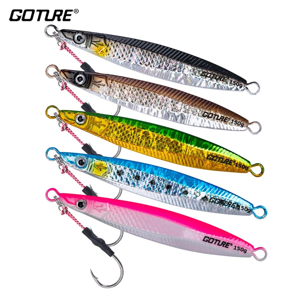 Goture-5pcs-lot-Deep-Sea-Metal-Jig-Fishing-Jigbait-Spoon-Baits-80g-150g ...