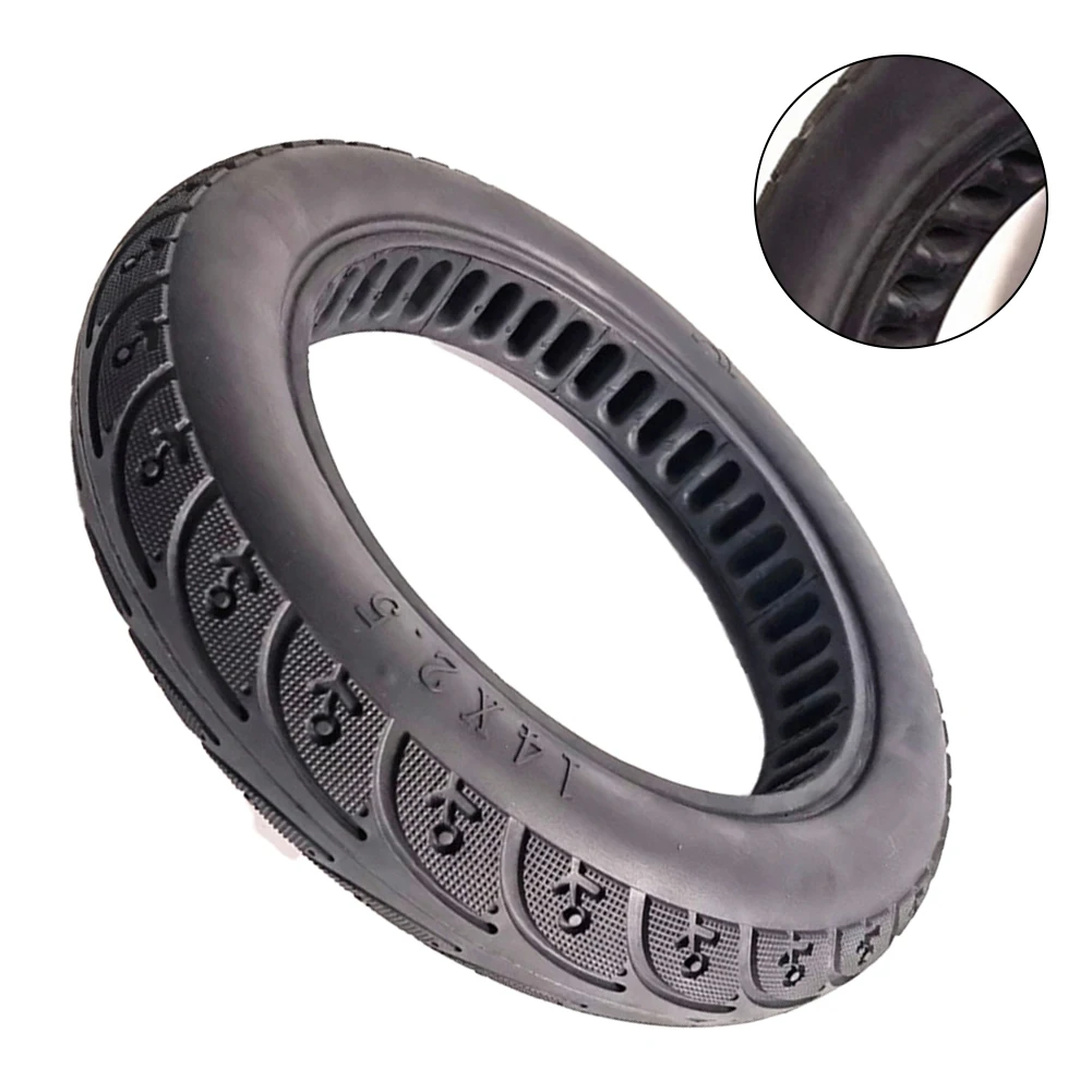 14 Inch 14x2.50 Solid Tyre Electric Bike 2.50-10 Tire Ebike Replacement Rubber Tires Durable ...