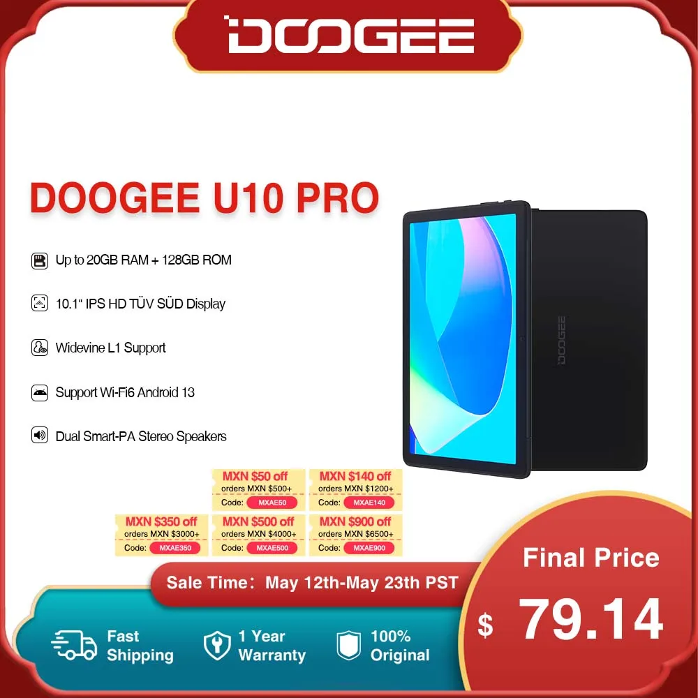 DOOGEE-Tableta-U10-Pro-de-10-1-pulgadas-Tablet-con-pantalla-IPS ...