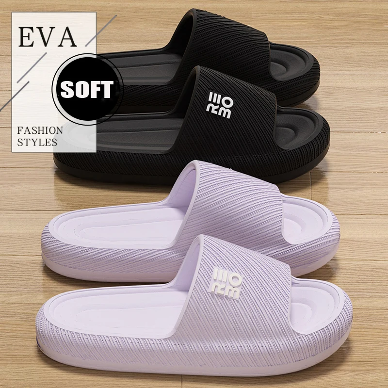 EVA Soft Slippers Couples Home Outdoor Slipper Summer Women Bedroom ...