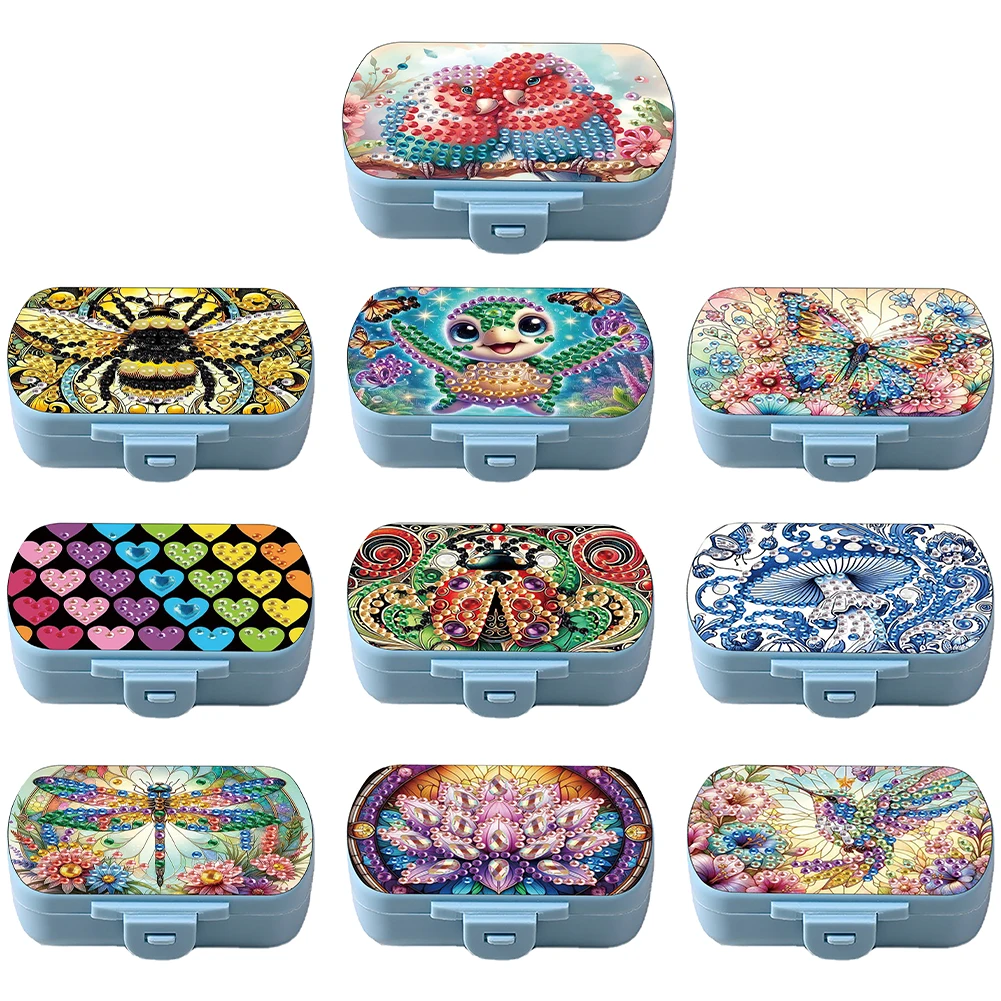 Mushroom 5D DIY Diamond Painting Dot Pill Case Diamond Art Pill Storage ...