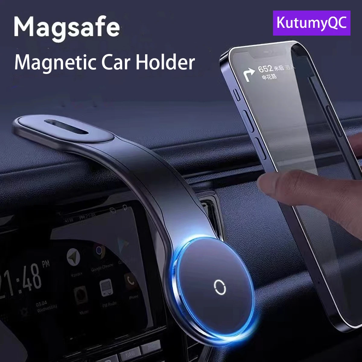 MagSafe-Car-Mount-Detachable-Bendable-Aluminum-Arm-Magnetic-Phone ...