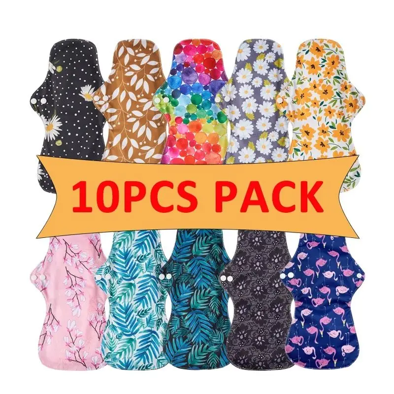 10PCS-Large-Size-Heavy-Flow-Night-Time-Waterproof-Cloth-Menstrual ...