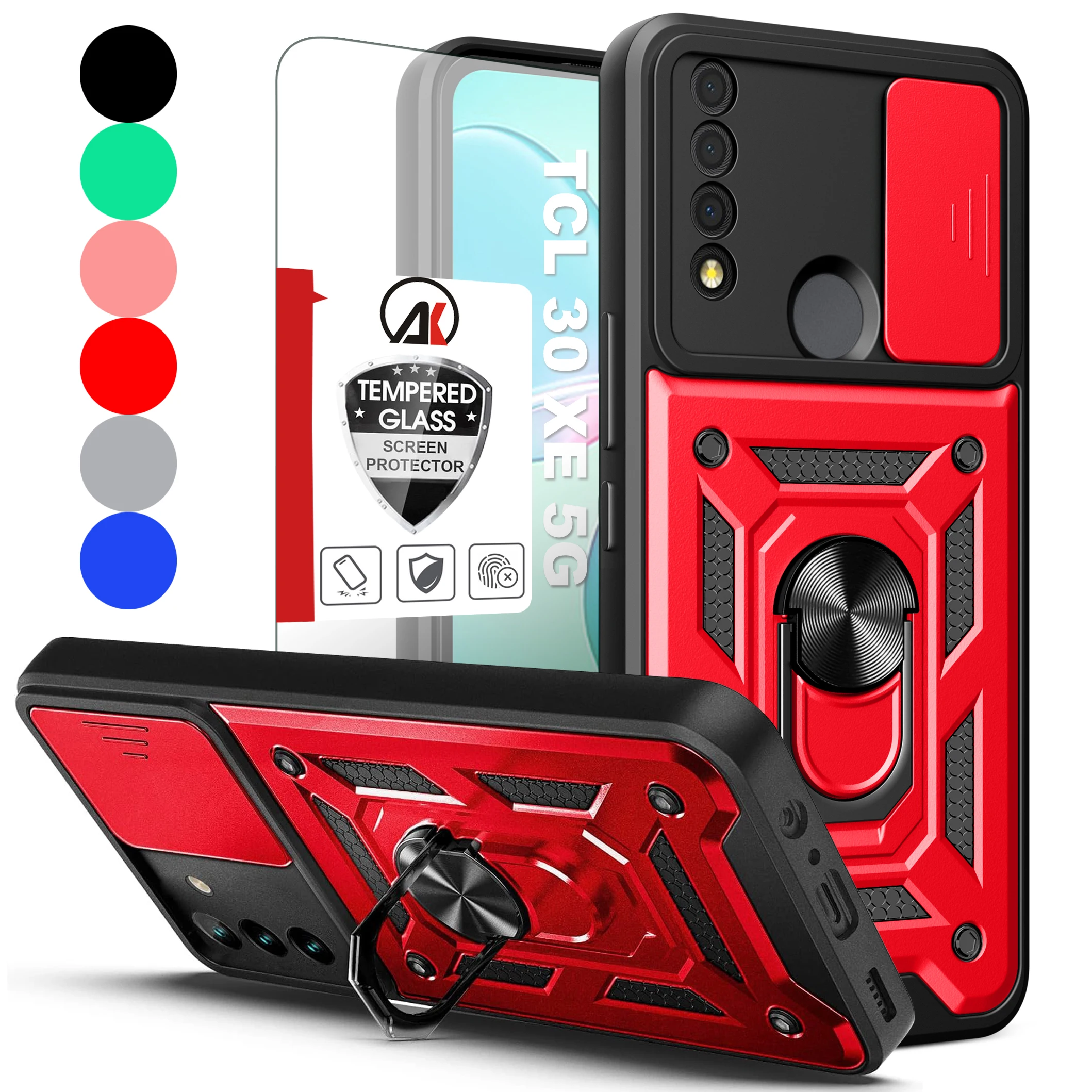 Magnetic-Holder-Ring-Stand-Shockproof-Armor-Case-For-TCL-30-XE-5G-TCL ...