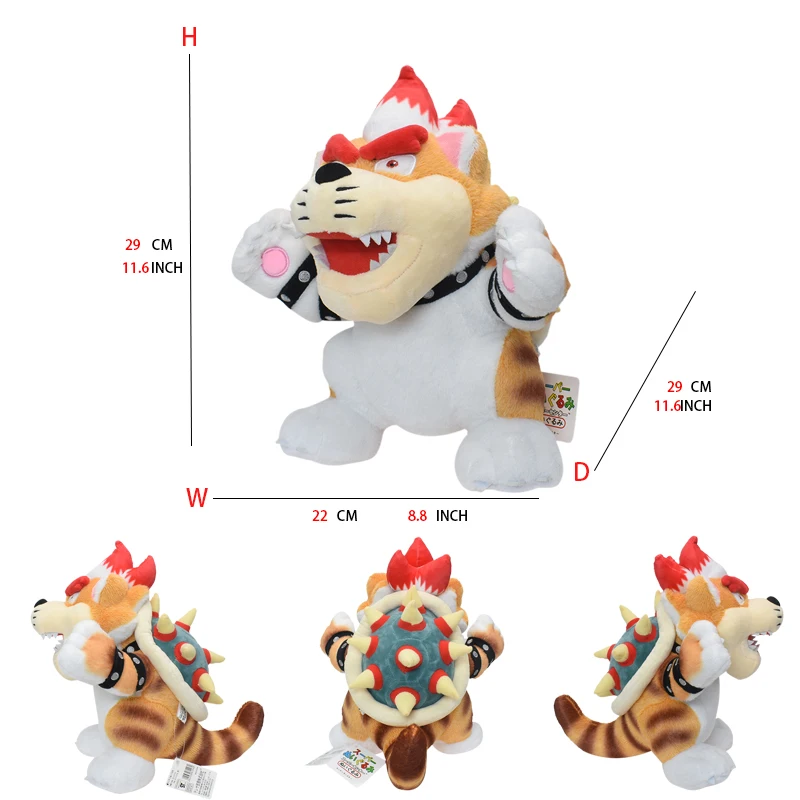Bowser Mario Plush Toys King K.Rool Meowser Female Bowser Cartoon Game ...