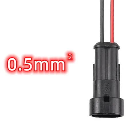 2 Pin Way Sealed Waterproof Electrical Wire Connector Plug Set auto ...