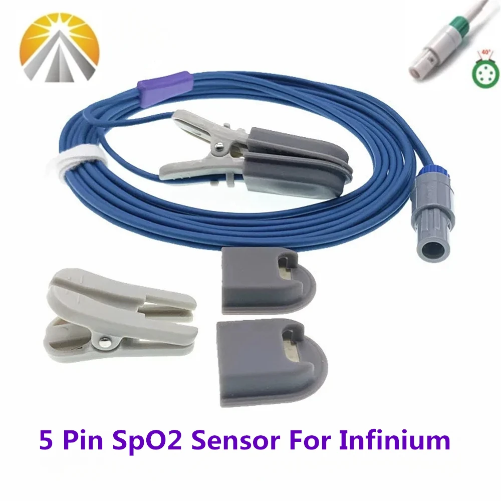 5-Pin-SpO2-Sensor-For-Infinium-II-III-Omni-Digital-Tech-Reusable-SAO2 ...