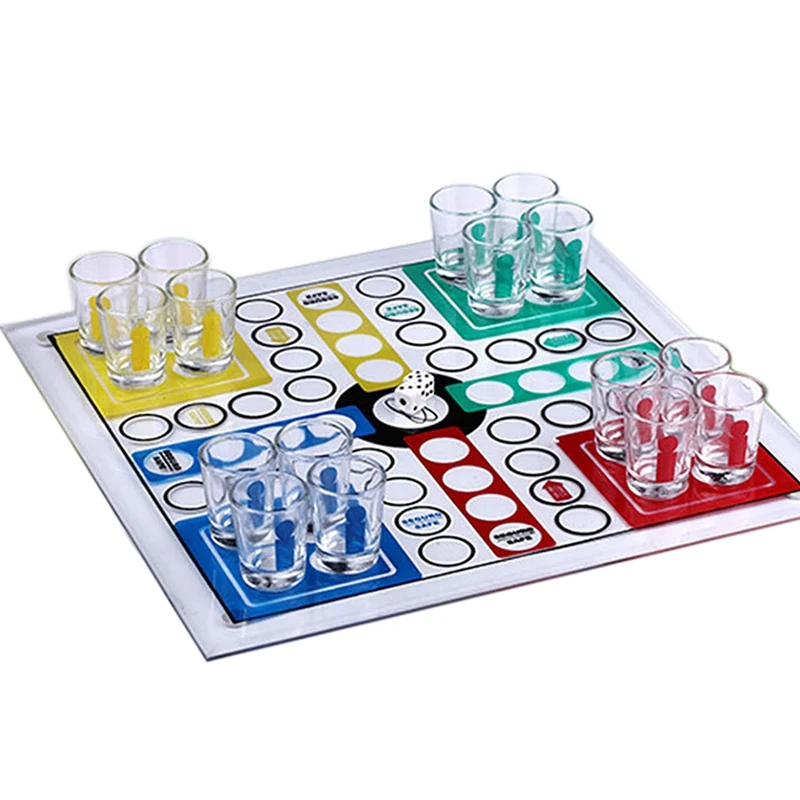 Drinking Ludo Game With Shot Glasses - Sokogala E-commerce