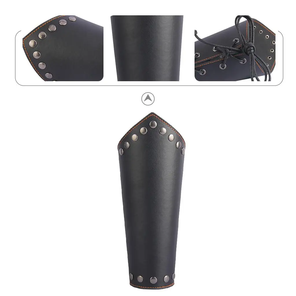 Leather Gauntlet Unisex Arm Guard Medieval Bracer Costume Props Arm ...