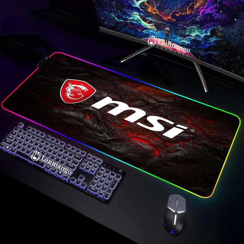 Msi-Rgb-Gamer-Keyboard-Gaming-Mouse-Mat-Mause-Pad-Deskmat-LED ...