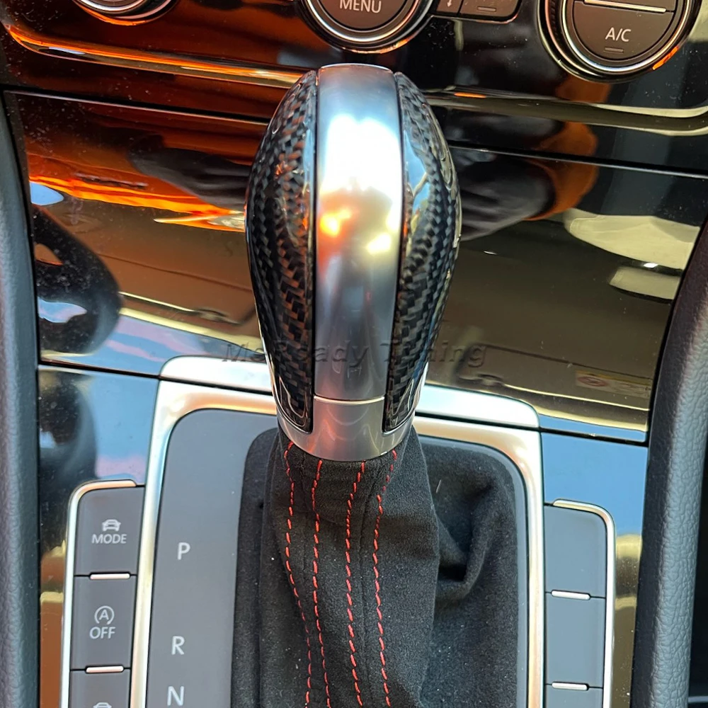 Fibra-de-carbono-DSG-Gear-Shift-Knob-Handle-Substitui-o-Capa-Acess-rios ...