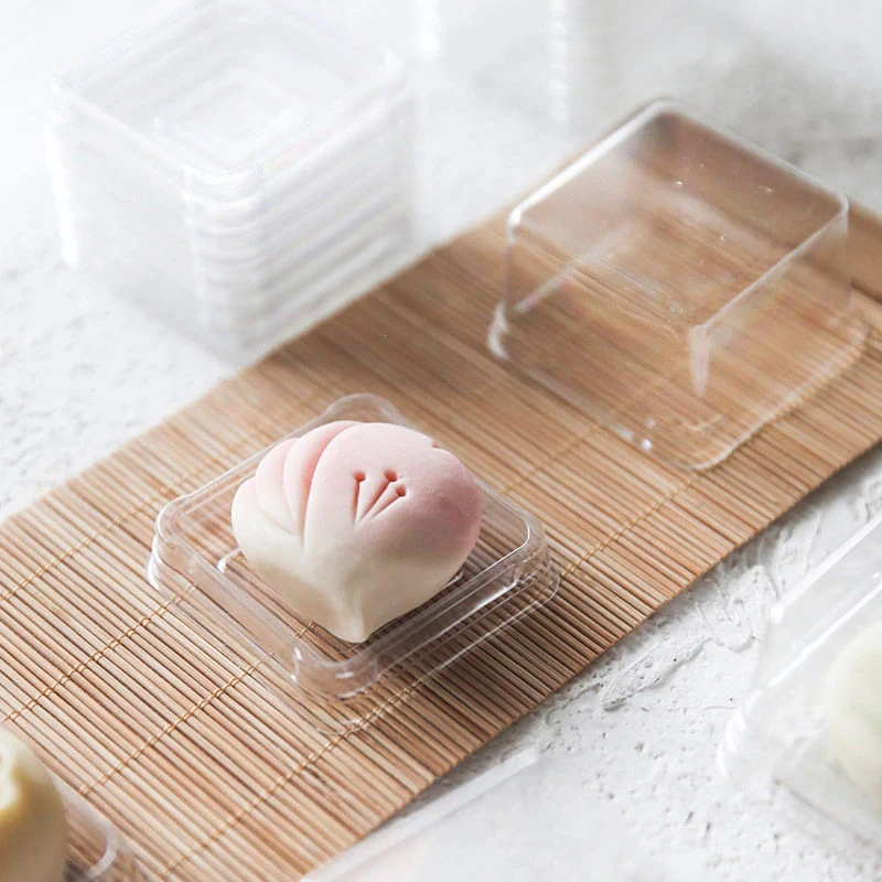 50 PC Set Wagashi Packing Box Transparent Lid Blister box Tape Base ...