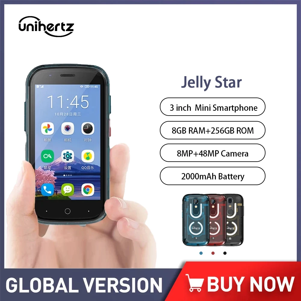 Unihertz-Jelly-Star-3-Inch-Smallest-Smartphone-Android-13-8GB-256GB-Led-Light-Unlocked ...