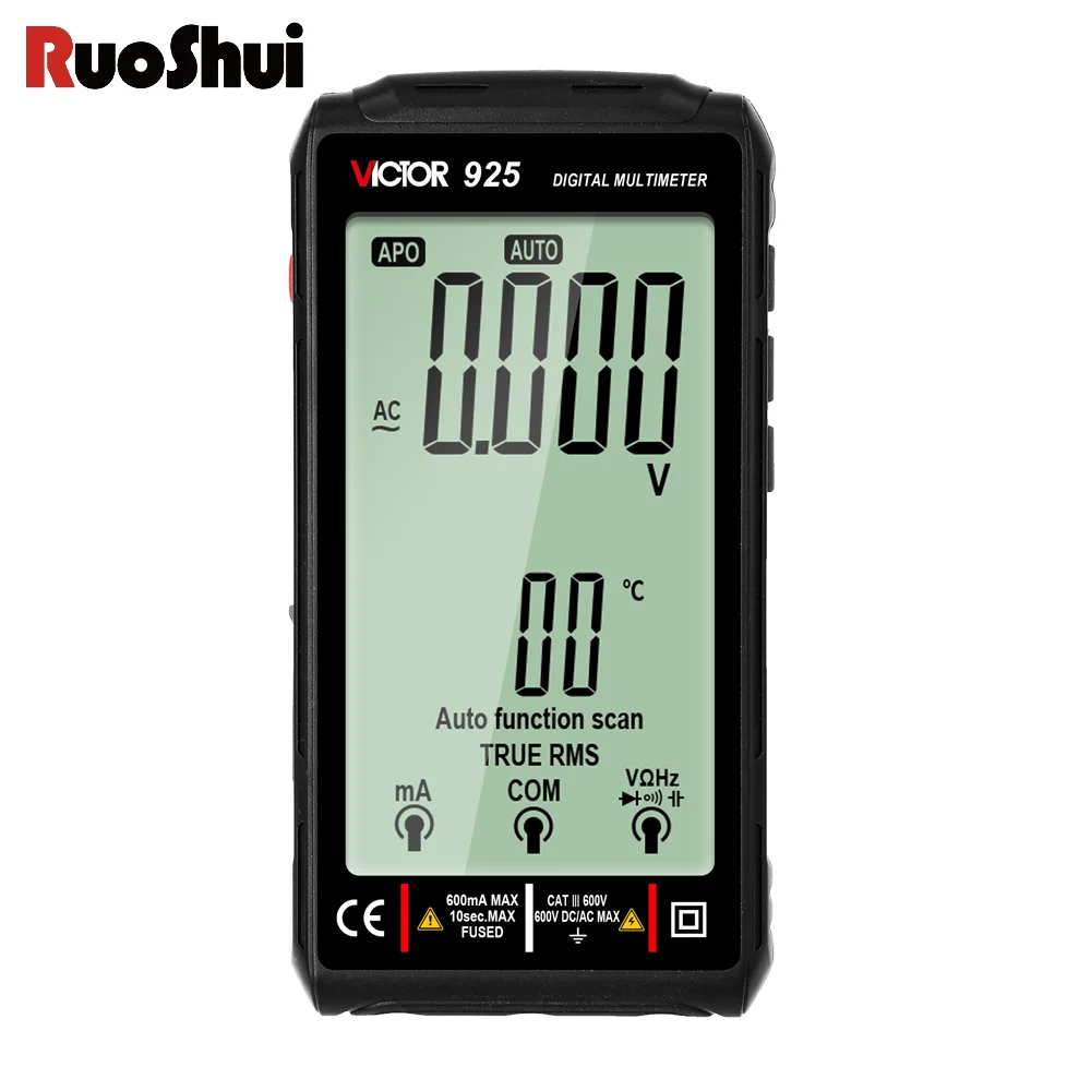 Ruoshui-925-Digital-Multimeter-Full-Screen-10000-Counts-LCD-Display-NCV ...