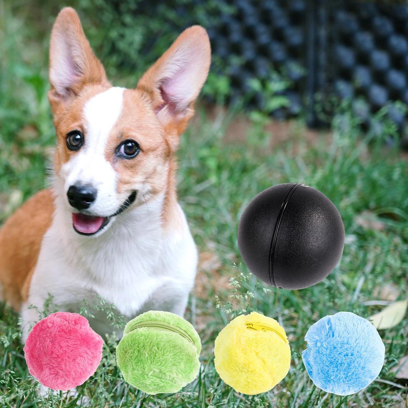 Rolling Ball Dogs Toy Automatic Moving Ball Pet Interactive Funny ball ...