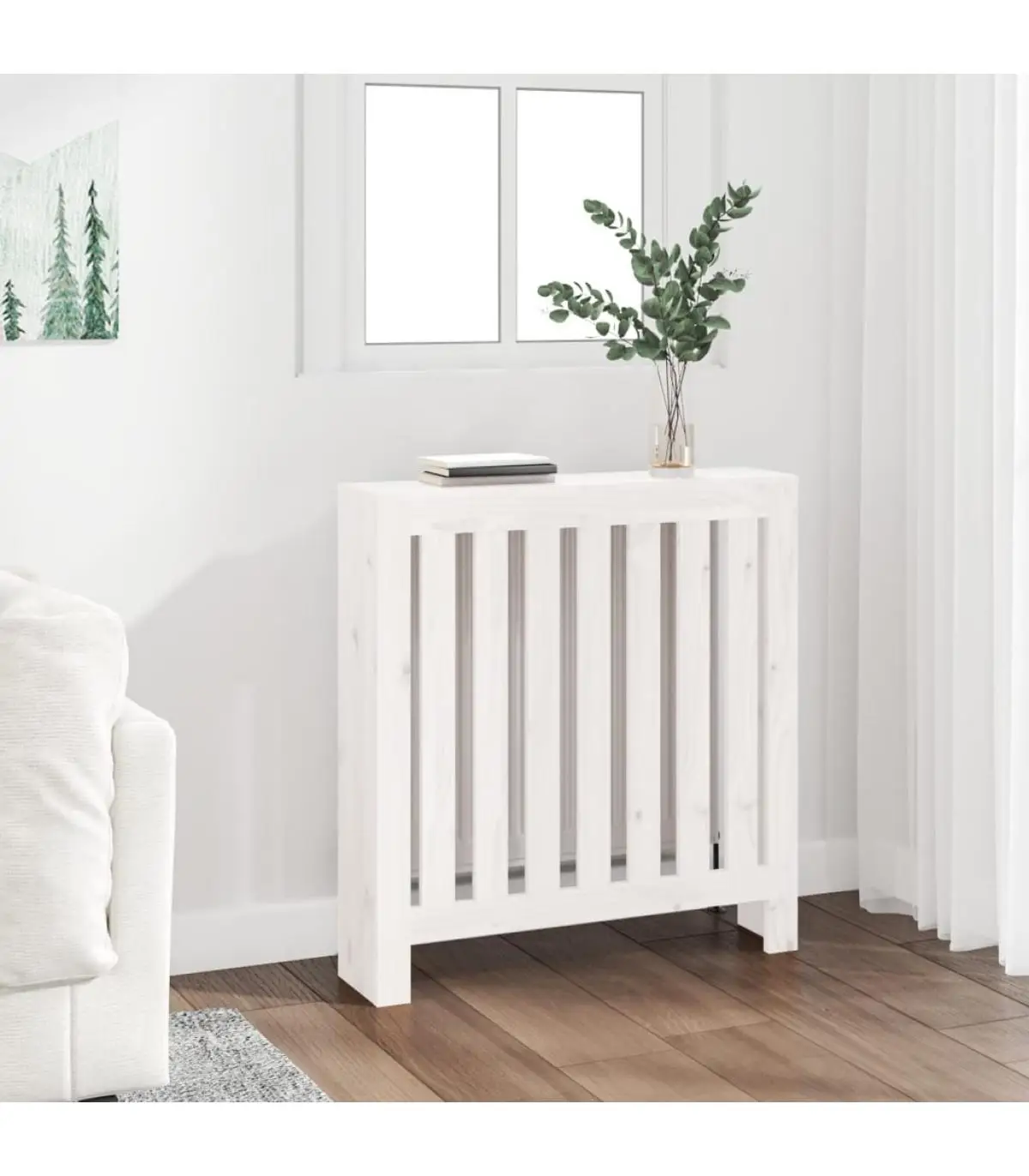 Accessories-for-heating-radiators-radiator-cover-solid-wood-pine-White ...