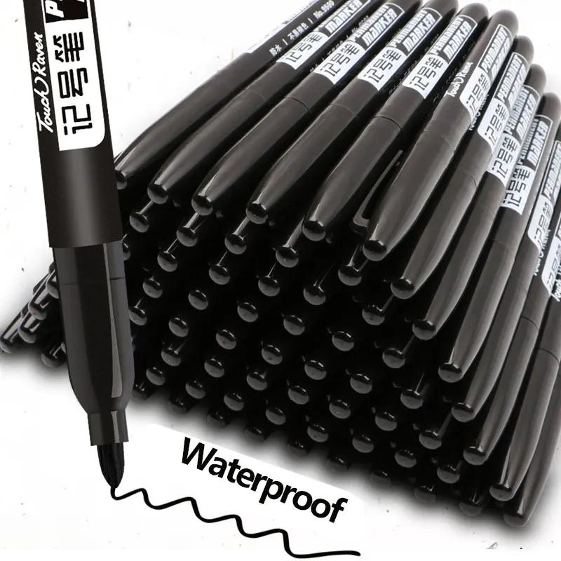 6 PCS Permanent Marker Pen Manga Drawing Markers Black Blue Red ...