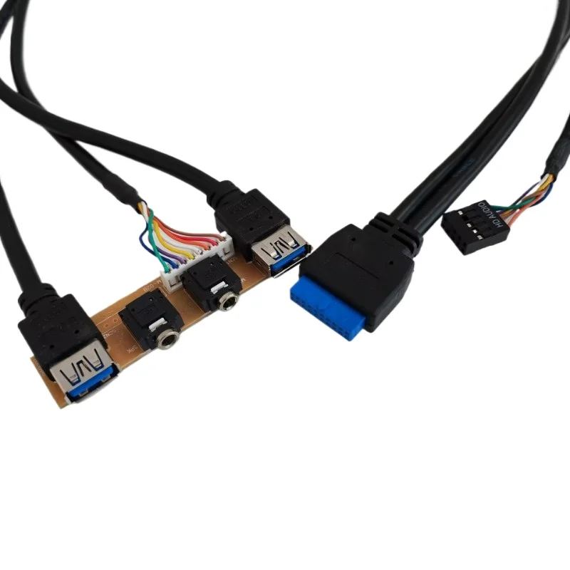 19Pin-2-Port-Dual-USB-3-0-9Pin-3-5mm-HD-Audio-Socket-Interface ...