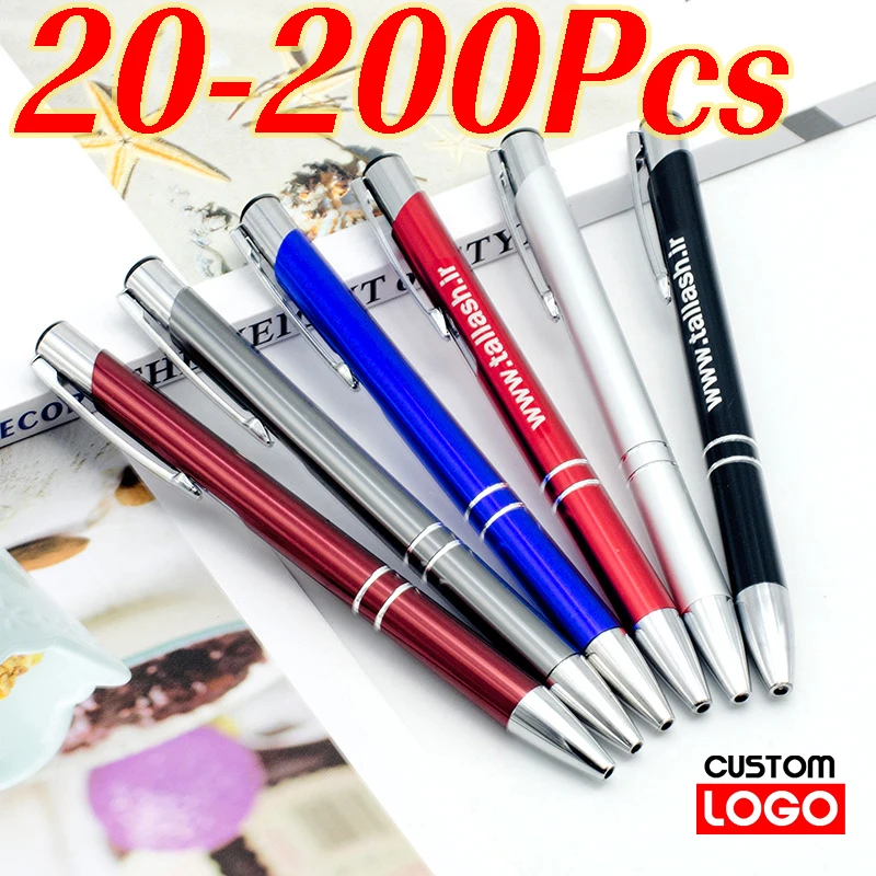 20-200 Pens Customized Ballopint Pen Personalized Metal Ball Pen ...