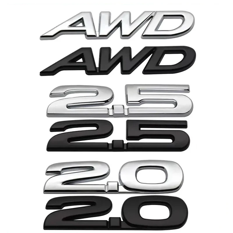 3D Metal AWD 2.0 2.5 Car Styling Rear Trunk Emblem Badge Decal Stickers ...