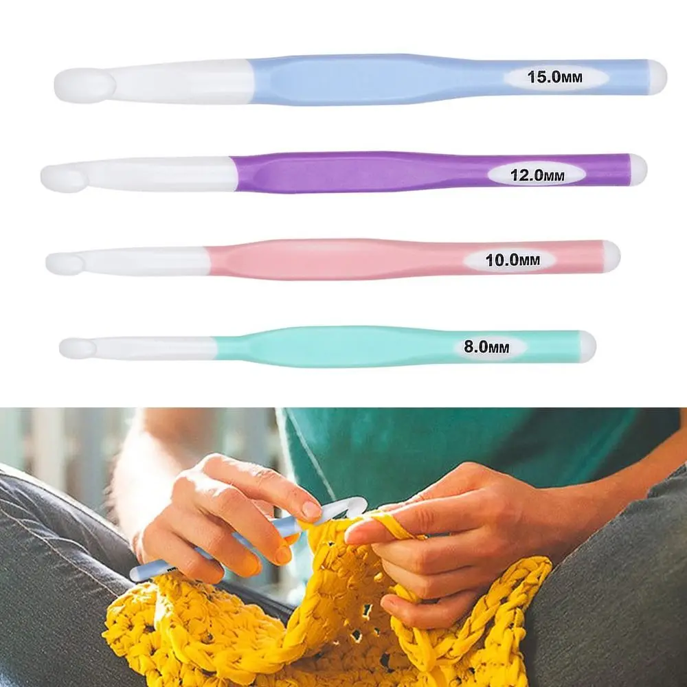 1/4Pcs Large Crochet Hooks Set Ergonomic Non-Slip Crochet Hooks for ...