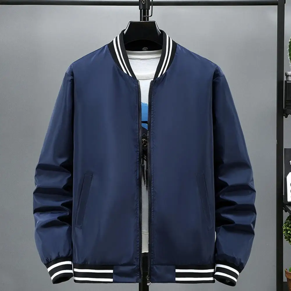 Zipper-Baseball-Jacket-Sporty-Men-s-Baseball-Jackets-with-Stand-Collar ...
