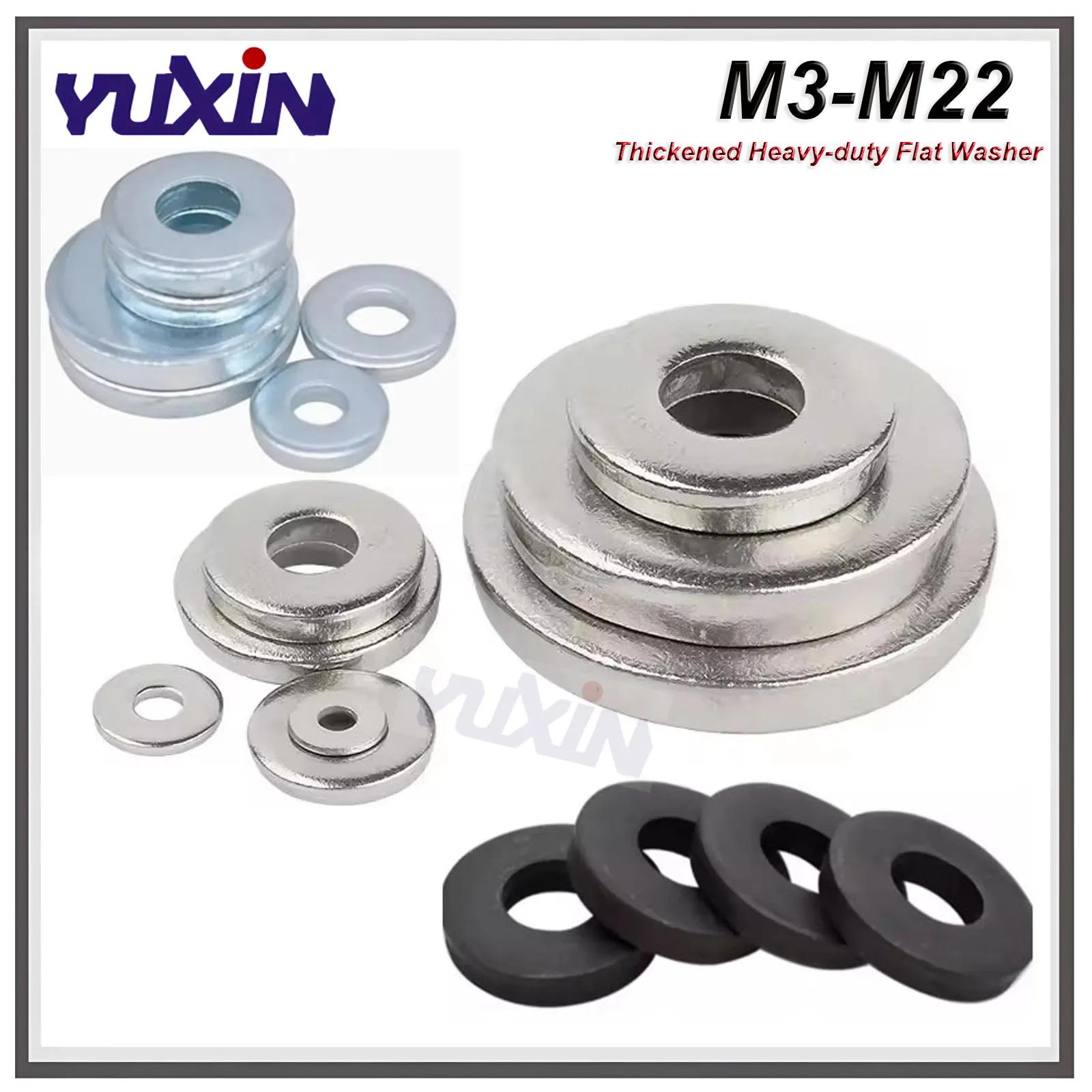 DIN7349 M3/M4/M5/M6/M8/M10-M22 304 Stainless Steel Heavy Duty Flat ...