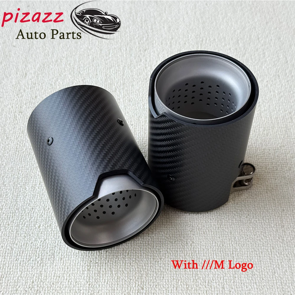1Piece M logo Matte Carbon Exhaust Pipe For M2 M3 M4 M Performance F87 ...