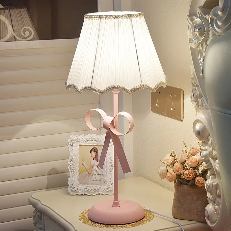 Modern-Bow-knot-Table-Lamps-for-Living-Room-Bedroom-European-Pink-Desk ...