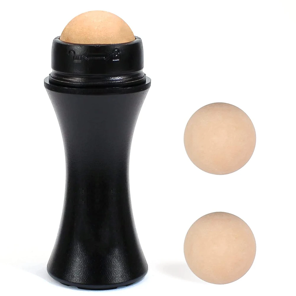Face Oil Absorbing Roller Natural Volcanic Stone Facial Pore Cleaning ...