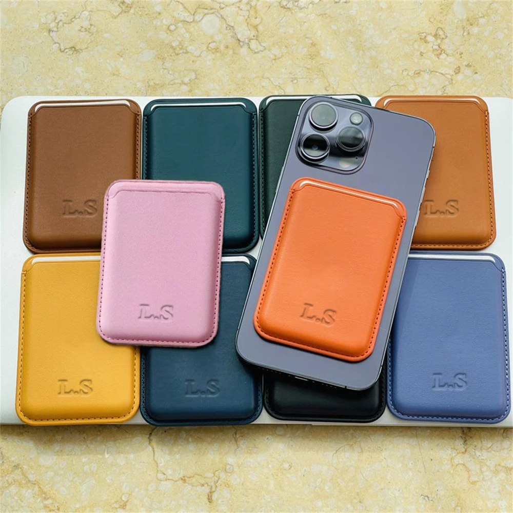 Funda-magn-tica-de-cuero-con-Clip-para-tarjetas-cartera-con-nombre ...