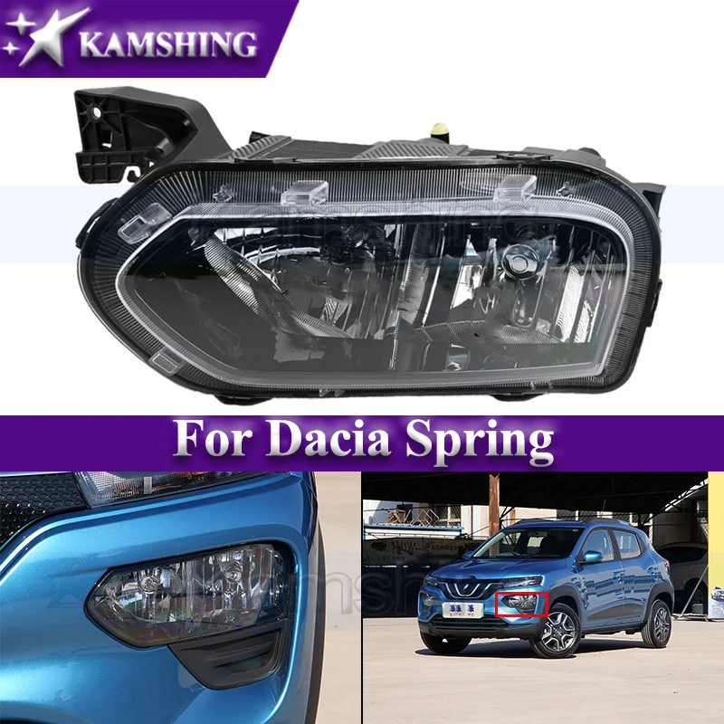 Kamshing Front Bumper Headlight For Dacia Spring Front Headlamp Head ...