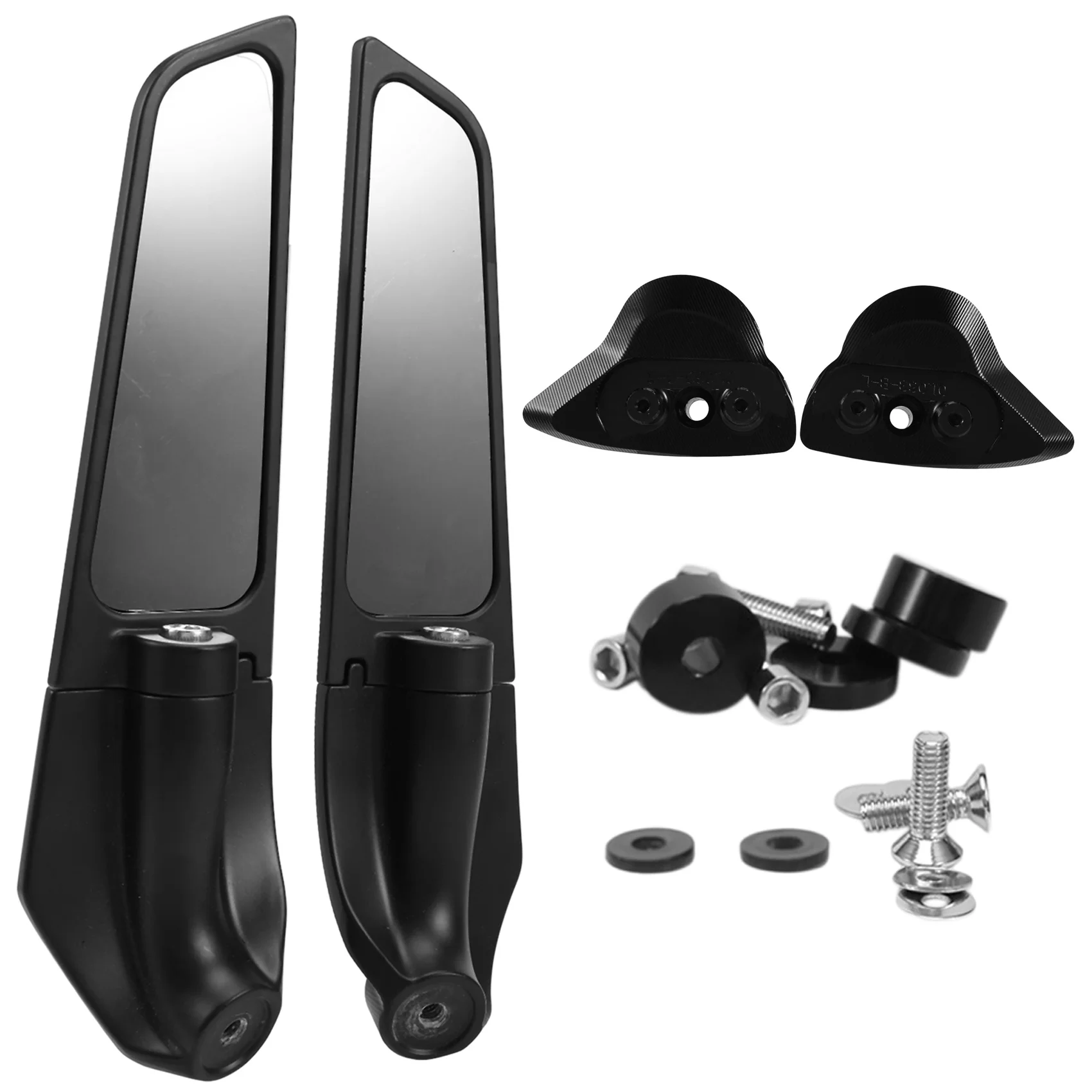 Motorcycle-Rearview-Mirrors-Wind-Wing-Adjustable-Rotating-Side-Mirror ...
