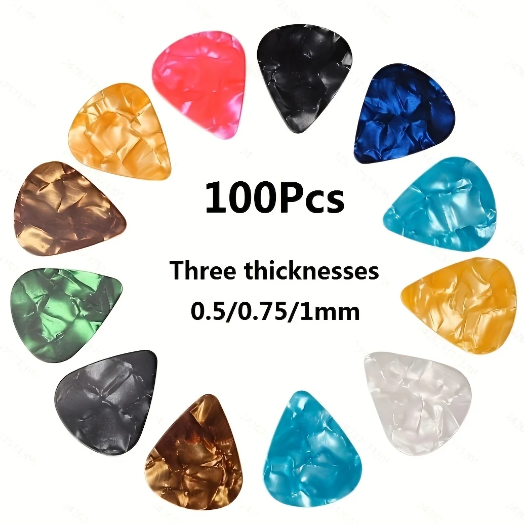 Miwayer-Guitar-Pick-100-Pcs-Mixed-Colorful-Guitar-Picks-Assorted-Pearl ...