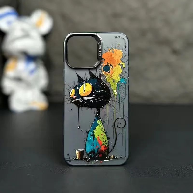 iPhone13 15 14 Pro Max Protective Sleeve Fashion Graffiti iPhone Case ...